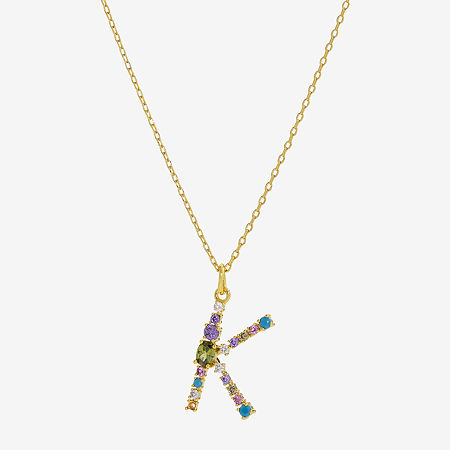 Click here for Sparkle Allure Initial Womens Multi Color Cubic Zi... prices