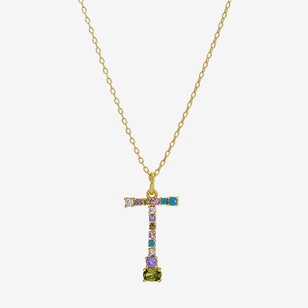 Click here for Sparkle Allure Initial Womens Multi Color Cubic Zi... prices