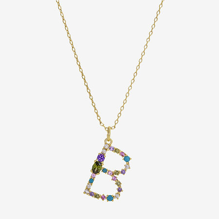 Click here for Sparkle Allure Initial Womens Multi Color Cubic Zi... prices