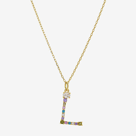 Click here for Sparkle Allure Initial Womens Multi Color Cubic Zi... prices
