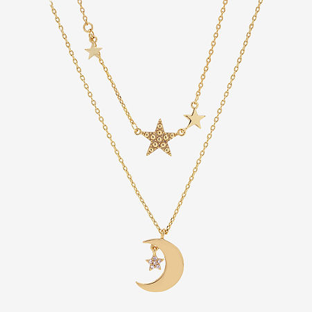 Click here for Sparkle Allure You & Me Womens Cubic Zirconia Moon... prices