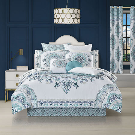 Royal Court Afton 4-Pc. Comforter Set  King/California King - Blue