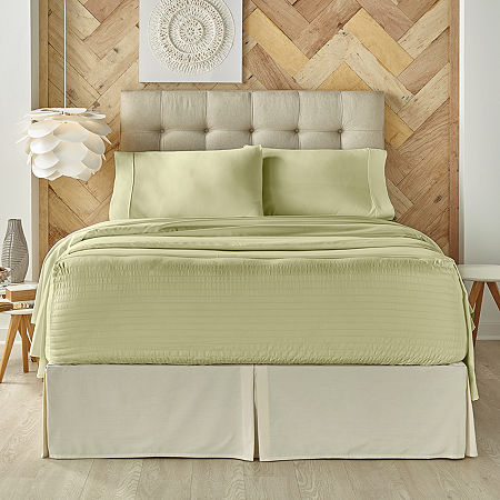 J Queen New York Royal Fit 300 Thread Count 100 Cotton 4-Pc. Sheet Set  Full - Sage