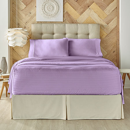 J Queen New York Royal Fit Microfiber Sheet Set  Full - Lilac
