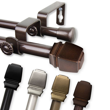 Click here for Rod Desyne Jasur Double Curtain Rod  One Size  Sil... prices