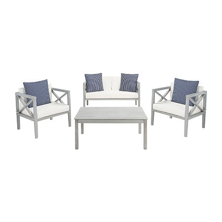 Click here for Nunzio 4 Pc Outdoor Set With Accent Pillows - Grey... prices
