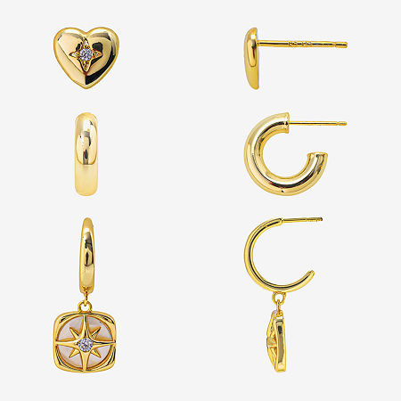 Click here for Silver Reflections Womens Cubic Zirconia 10K Gold... prices