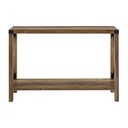 Click here for Farmhouse Rustic Wood Entryway Table  One Size  Br... prices
