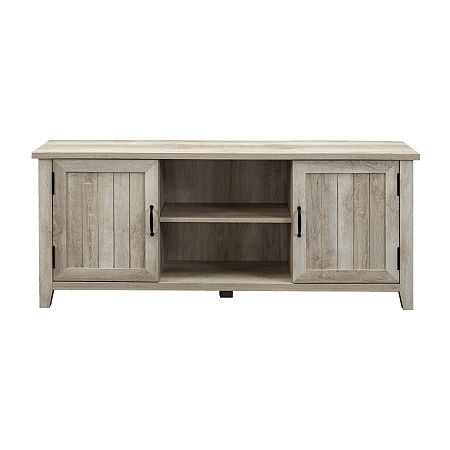 Click here for Farmhouse 2-Door Simple Rustic TV Stand  One Size... prices