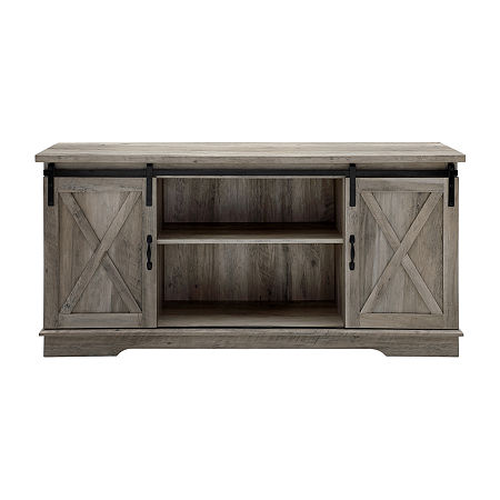Click here for Farmhouse 65 Sliding Barndoor Wood TV Stand  One S... prices