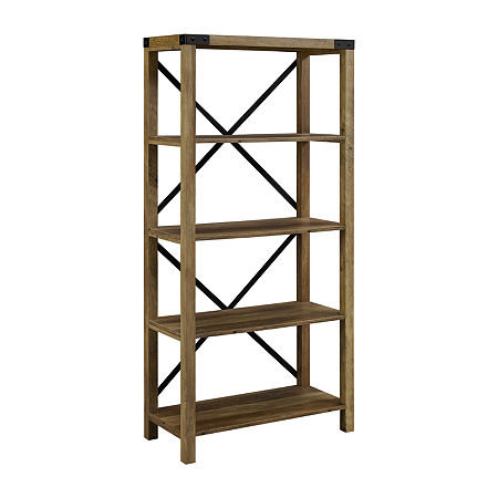 Click here for Farmhouse Metal Accented Wood Bookcase  One Size... prices