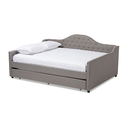 Click here for Eliza Tufted Upholstered Queen Daybed with Trundle... prices