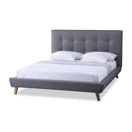 Click here for Jonesy Upholstered Platform Bed  One Size  Gray prices