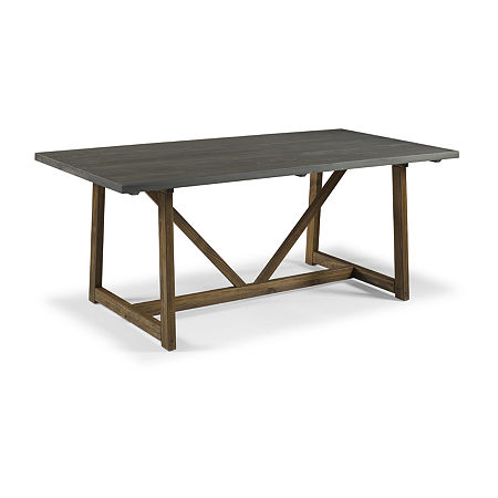 Click here for Walker Edison Rectangular Wood-Top Dining Table  O... prices
