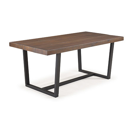 Click here for Walker Edison Rectangular Wood-Top Dining Table  O... prices