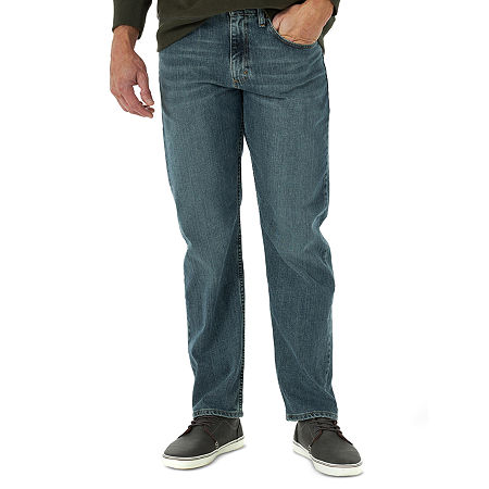 Click here for Wrangler Mens Stretch Straight Leg Relaxed Fit Jea... prices