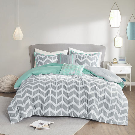 Intelligent Design Nadia Reversible 4-Pc. Comforter Set  Twin/Twin Xl - Teal