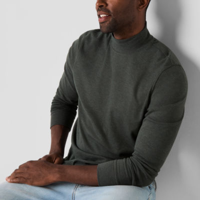 St. John's Bay Interlock Mens Long Sleeve Mock Neck Top - JCPenney