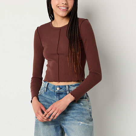 Click here for Arizona Womens Juniors Crew Neck Long Sleeve T-Shi... prices