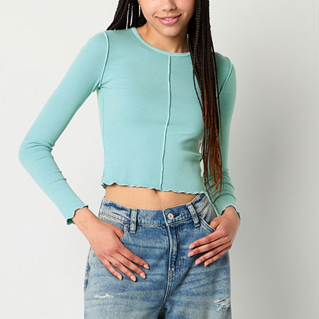 Click here for Arizona Womens Juniors Crew Neck Long Sleeve T-Shi... prices