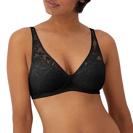 Bali Womens Breathe Wireless T-Shirt Bra DF7594 - Black