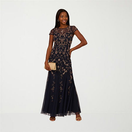 Click here for Papell Boutique Womens Beaded Short Sleeve Evening... prices