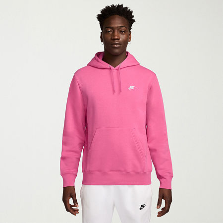 Click here for Nike Club Mens Pullover Fleece Logo Hoodie - Pinks... prices