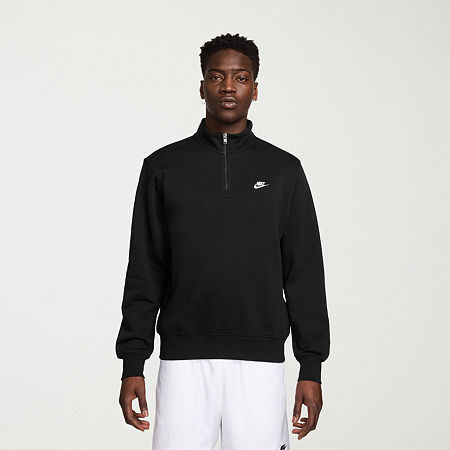 Nike Mens Sportswear Club Half-Zip Fleece Top - Black