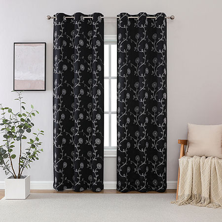 Click here for Constance Embroidered Grommet Top Blackout Set of... prices