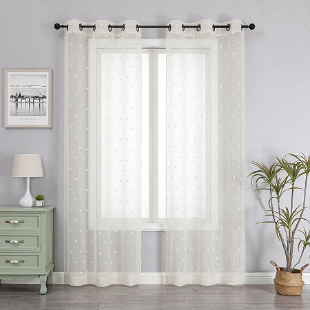 Click here for Angel Grommet Top Sheer Set of 2 Curtain Panel  On... prices