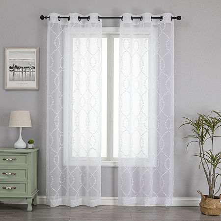 Click here for Blake Grommet Top Sheer Set of 2 Curtain Panel  On... prices