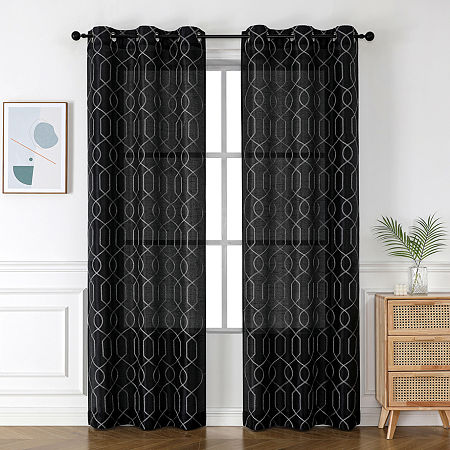 Click here for Luke Embroidered Grommet Top Light-Filtering Set o... prices