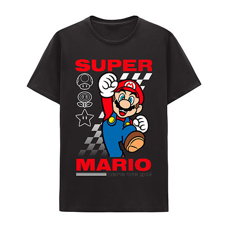 Click here for Mens Short Sleeve Regular Fit Super Mario Graphic... prices