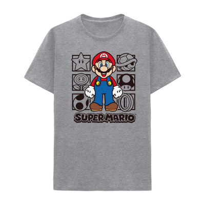 Mens Crew Neck Short Sleeve Regular Fit Super Mario Big and Tall ...