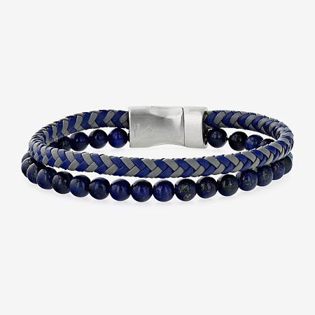 Click here for Mens Stainless Steel Beaded Bracelet  One Size prices