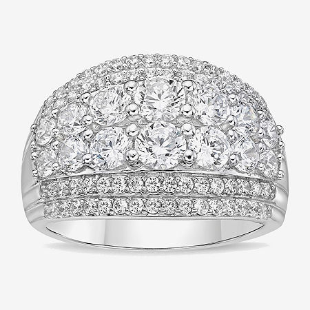 Click here for DiamonArt White Cubic Zirconia Sterling Silver Ban... prices