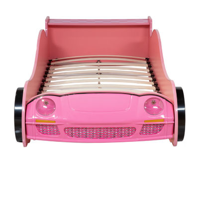 Meera Wheeled Race Car Platform Bed, Color: Pink - JCPenney