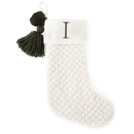 Click here for North Pole Trading Co. Ivory Knit Monogram Christm... prices