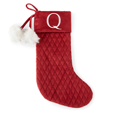 Click here for North Pole Trading Co. Red Quilted Monogram Christ... prices