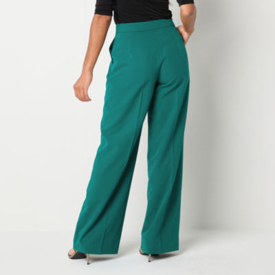 Bold Elements Wide Leg Pleated Pant, Color: Exquisite Teal - JCPenney