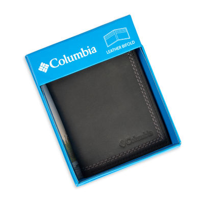 Columbia Mens Personalized Bifold Wallet, Color: Black - JCPenney