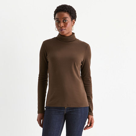 Click here for St. Johns Bay Womens Turtleneck Long Sleeve T-Shir... prices