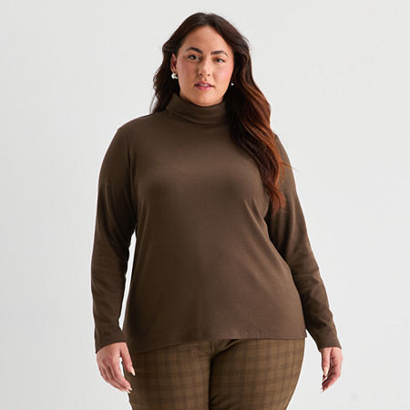 Click here for St. Johns Bay Womens Plus Long Sleeve Turtleneck... prices