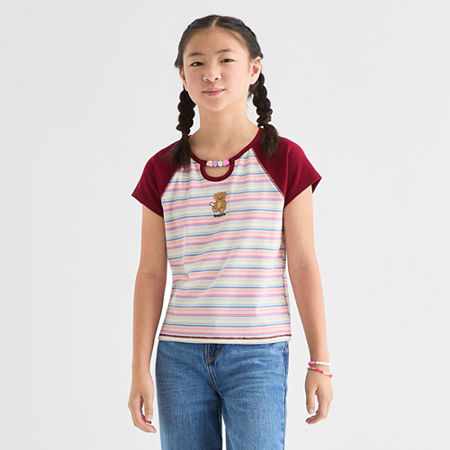 Click here for Self Esteem Big Kid Girls Round Neck Short Sleeve... prices