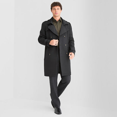 Click here for J. Ferrar Mens Midweight Trench Coat  X-large  Bla... prices