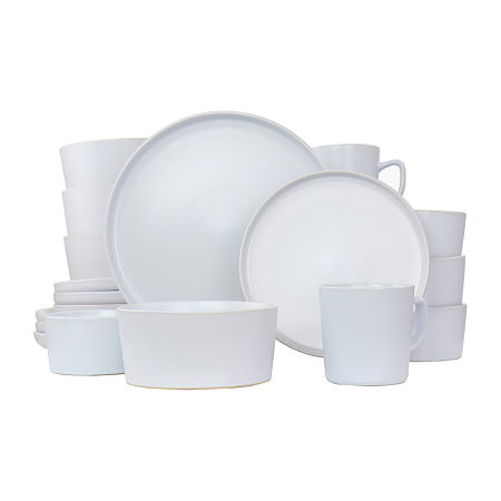 Elama Luxmatte 20 Pc. Dinnerware Set  Service for 4 - White