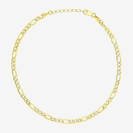 Click here for Womens 10K Gold 9 Inch Hollow Figaro Ankle Bracele... prices