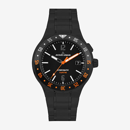 Click here for Jacques Lemans Mens Automatic Black Stainless Stee... prices