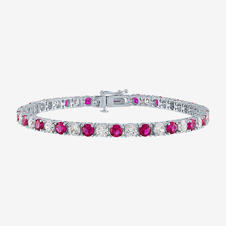 Click here for Womens Lab Created Red Ruby Pure Silver Over Brass... prices