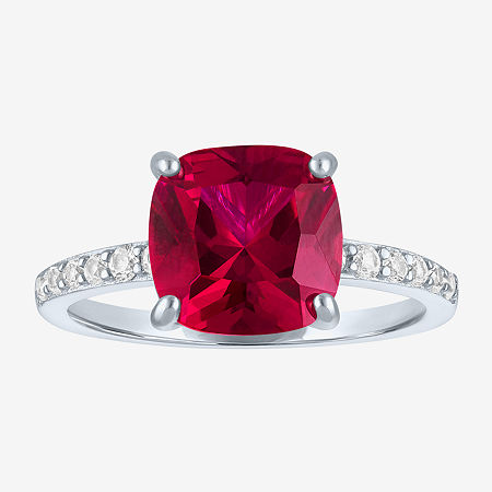 Click here for Womens Lab Created Gemstone Sterling Silver Side S... prices